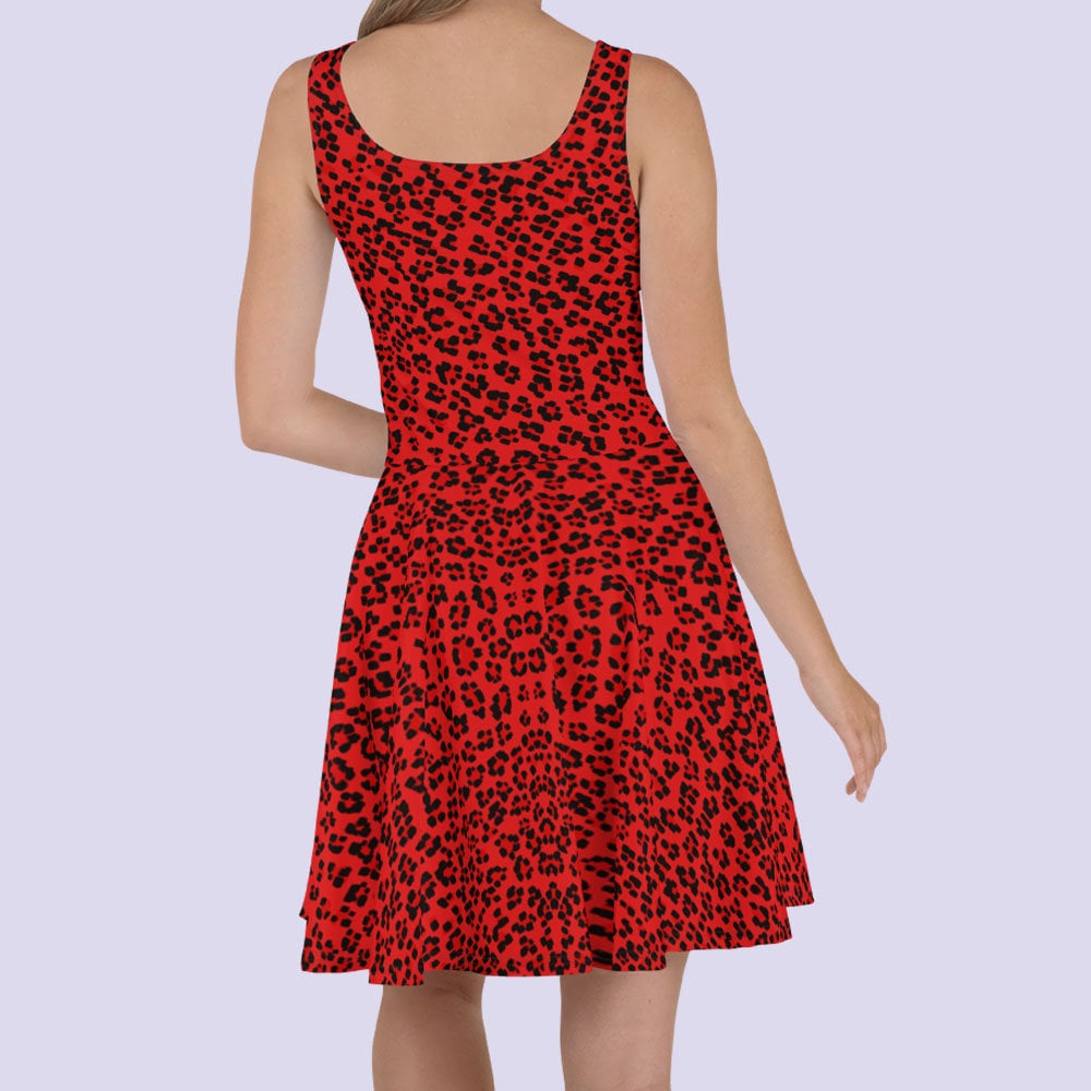 Red Leopard Print Dressrockabilly Dressplus Size - Etsy