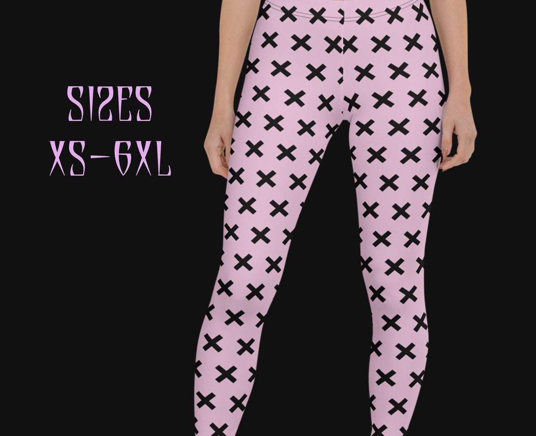 Pink Pastel Goth Leggings|plus Size Goth Leggings|goth Gym Clothes|emo ...