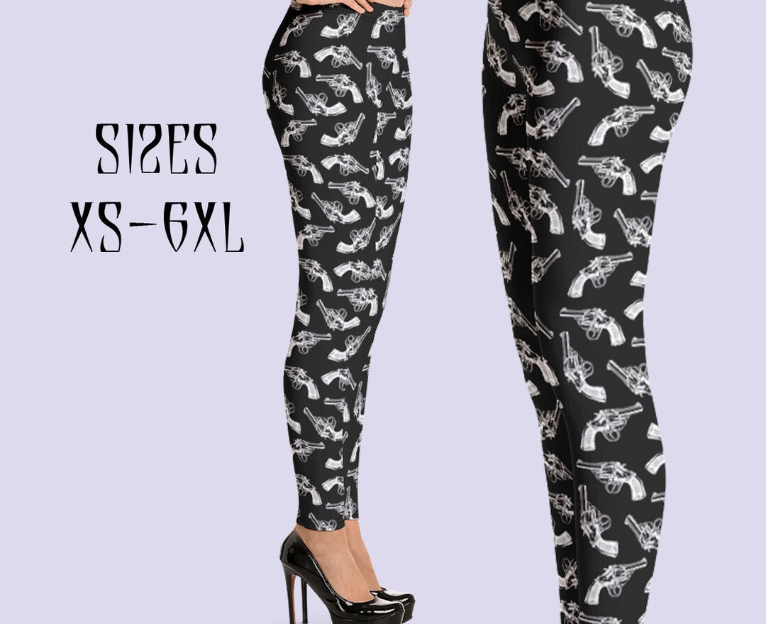 Revolver Black Leggings|punk Rock Pants|plus Size Rockabilly Pants ...
