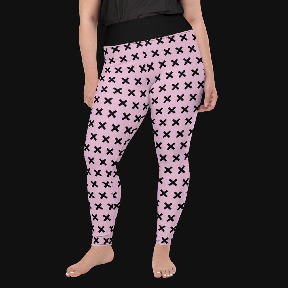 Pink Pastel Goth Leggings|plus Size Goth Leggings|goth Gym Clothes|emo ...