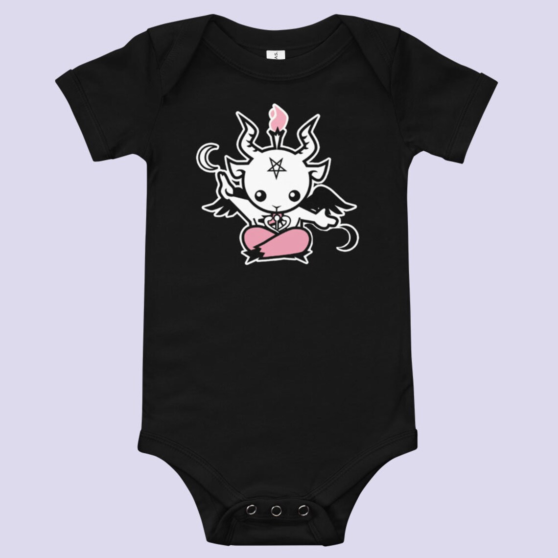 Baby Baphomet Gothic Bodysuit|baby Goth|goth Baby One Piece|gothic Baby ...