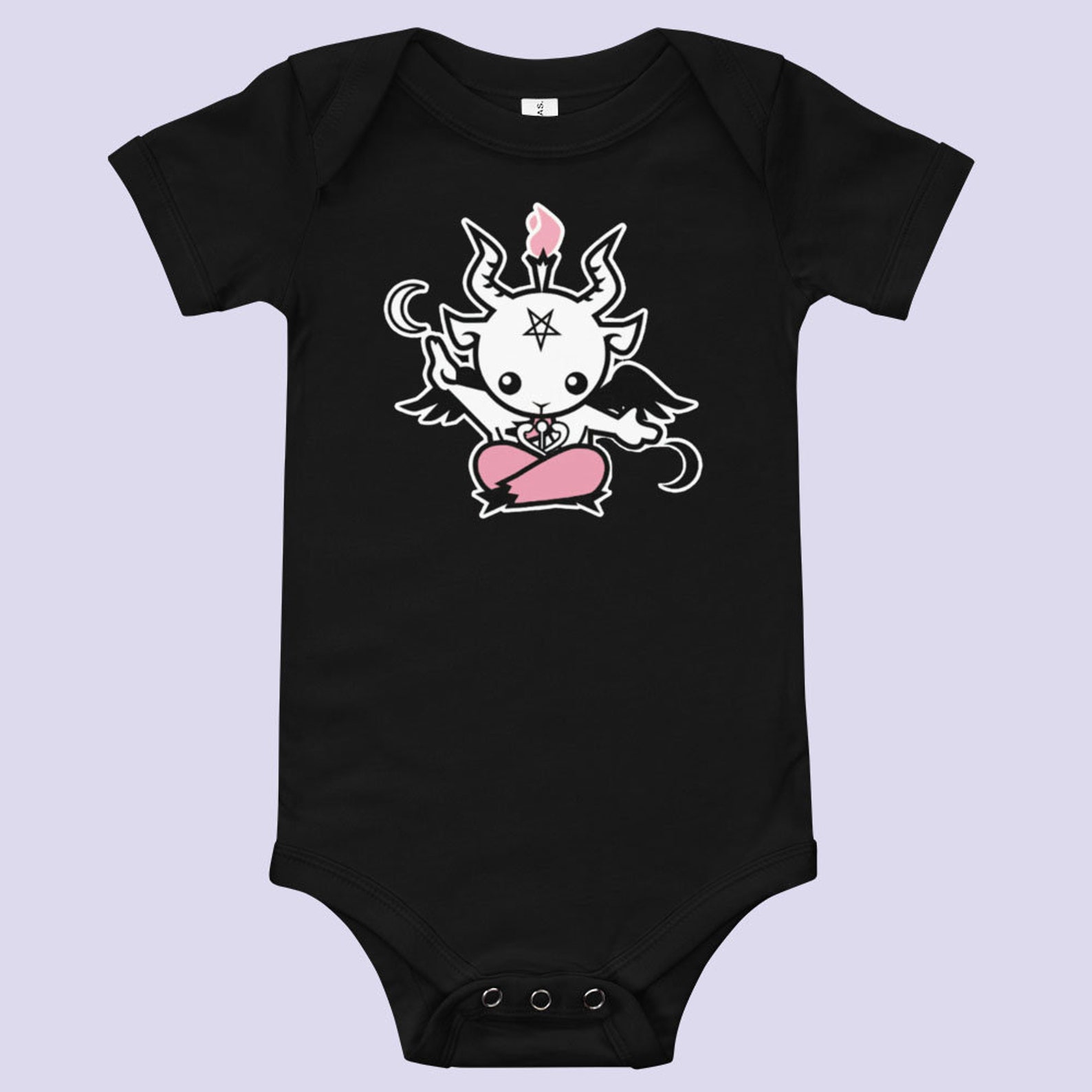 Baby Baphomet Gothic Bodysuit|baby Goth|goth Baby One Piece|gothic Baby ...