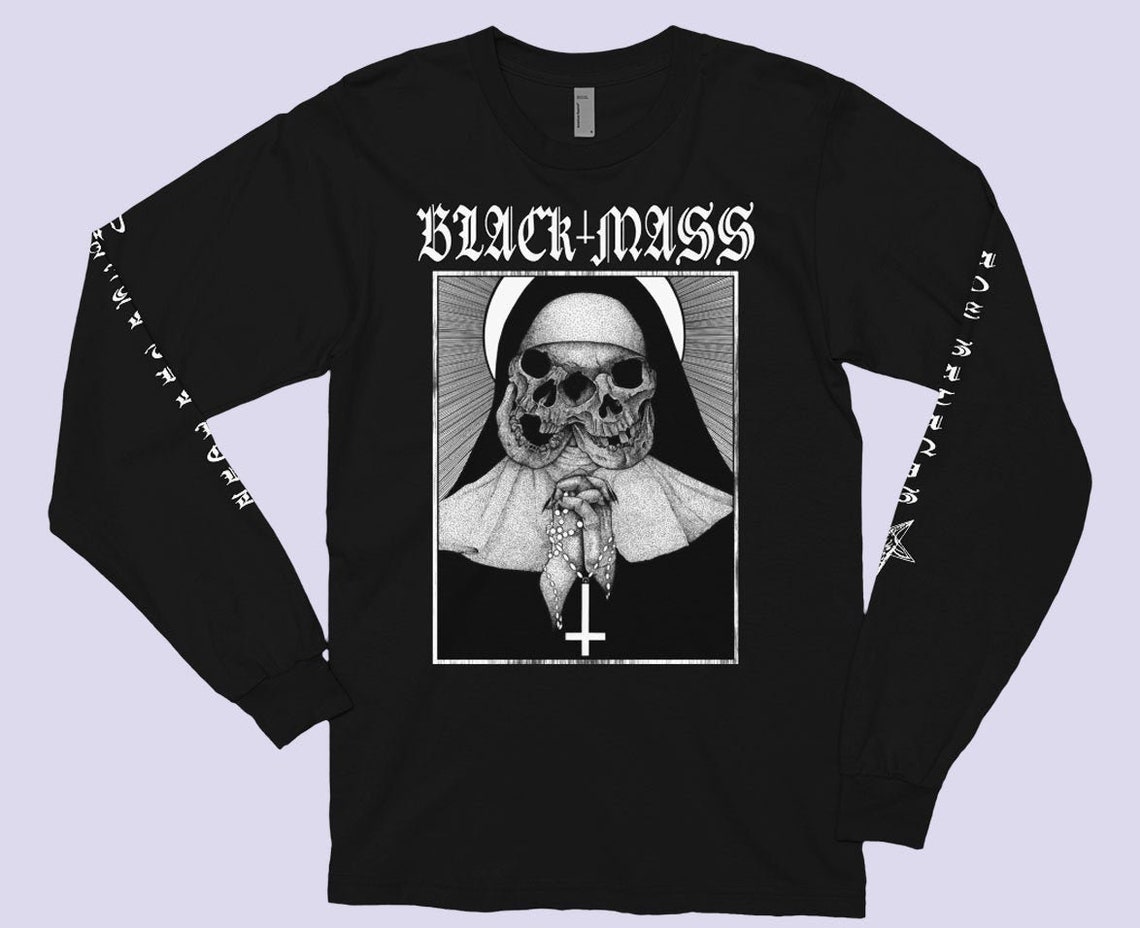 Satanic Nun Pagan Shirt|death Metal Shirt|black Metal Shirt|thrasher ...