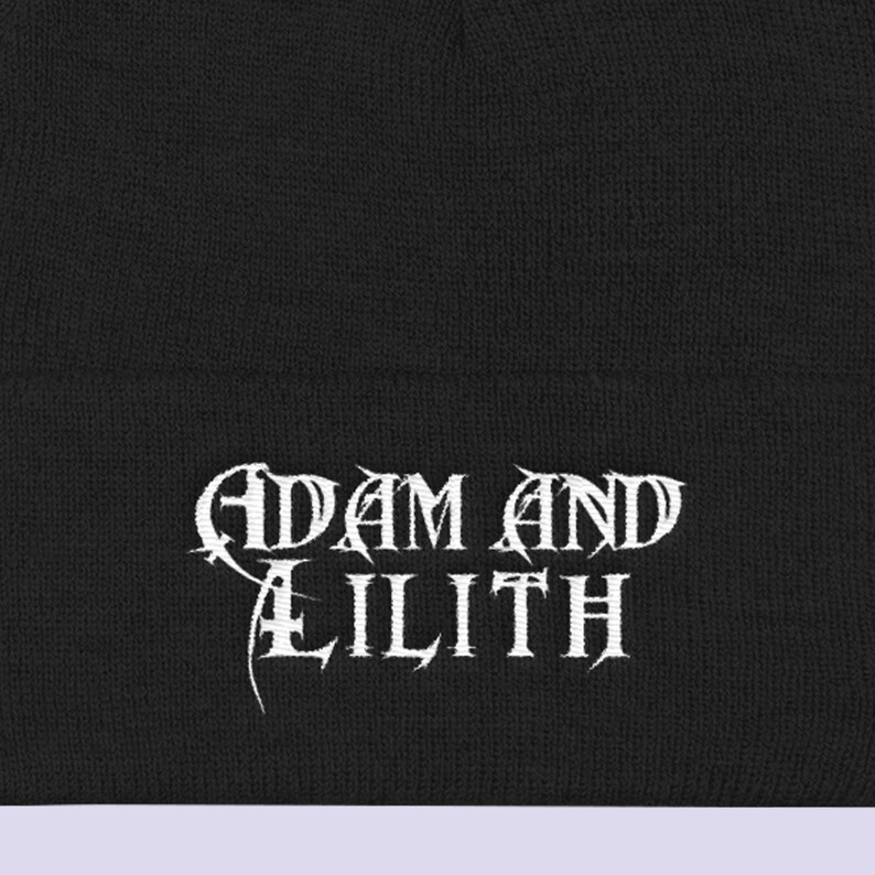 Adam and Lilith Black Pom Pom Hat|black Gothic Hat|nu Goth Beanie|goth ...