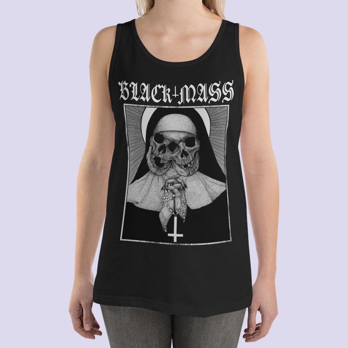 Satanic Nun Pagan Shirtsatanic Tank Topblack Metal Tank | Etsy