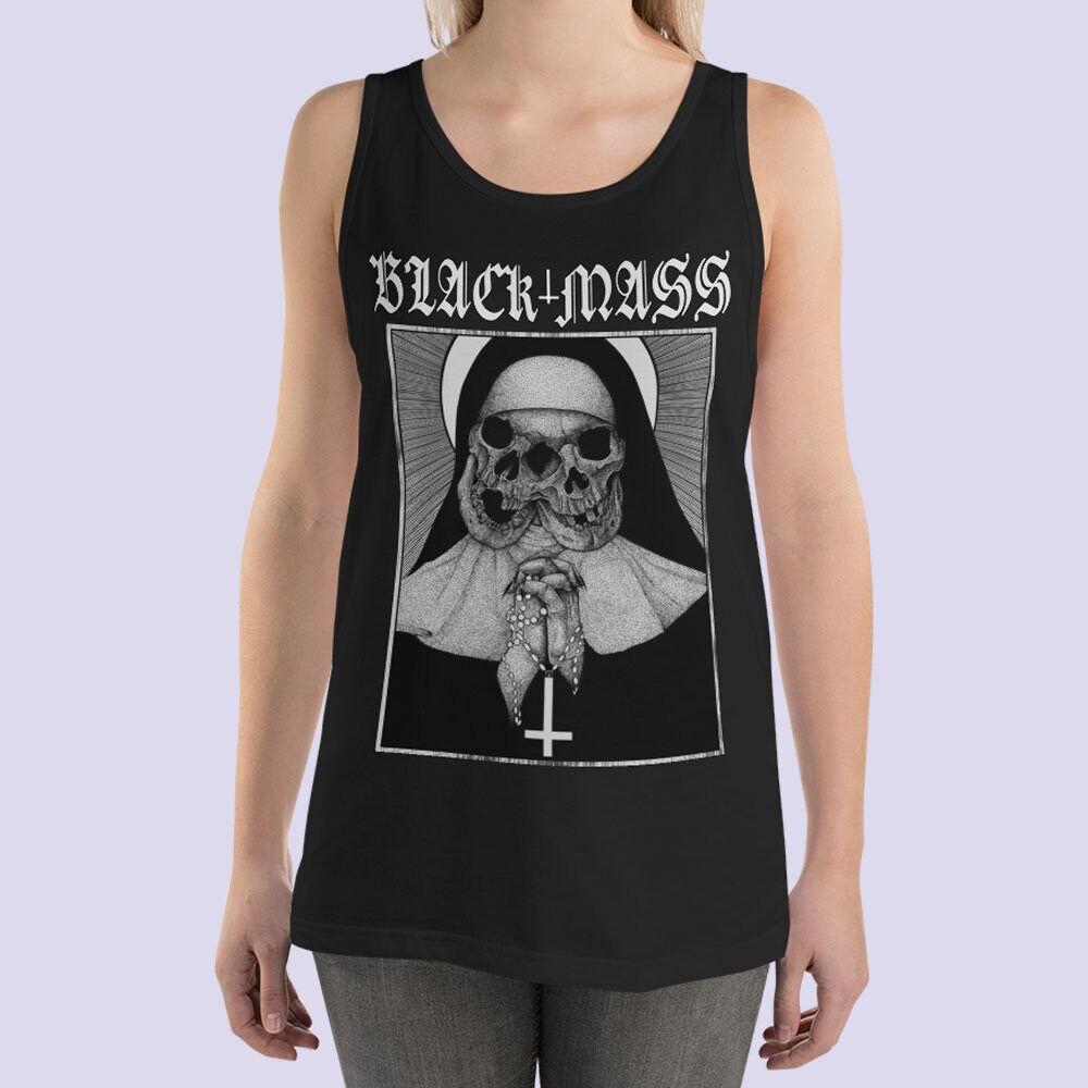Satanic Nun Pagan Shirtsatanic Tank Topblack Metal Tank | Etsy