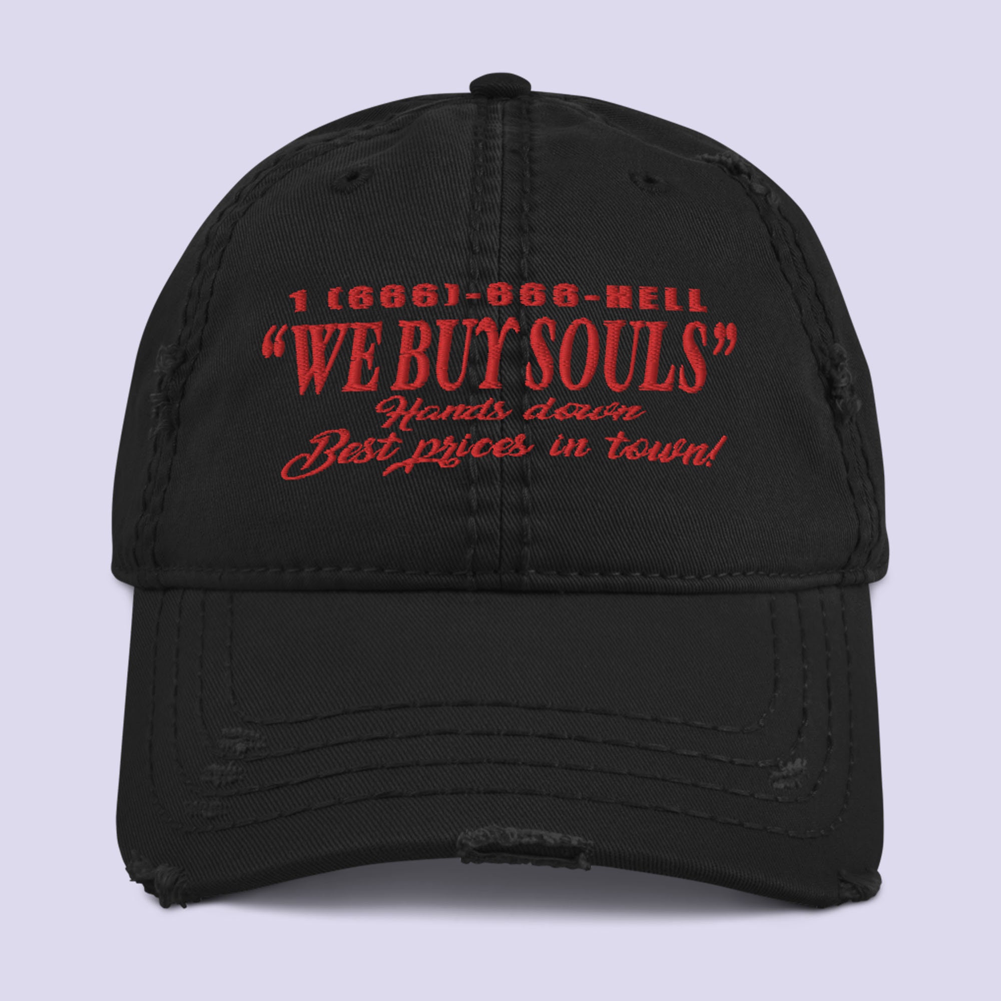 We Buy Souls black distressed capSatanic hatChurch Of | Etsy