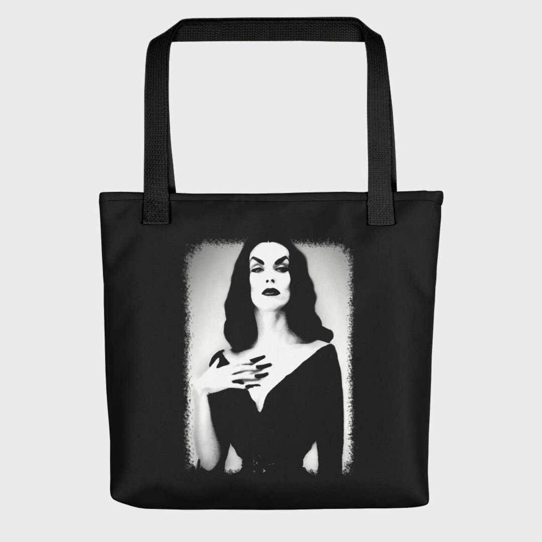 Vampira Tote Bag | Vampire Large Tote Bag | Goth Tote Bag | Gothic Bag ...