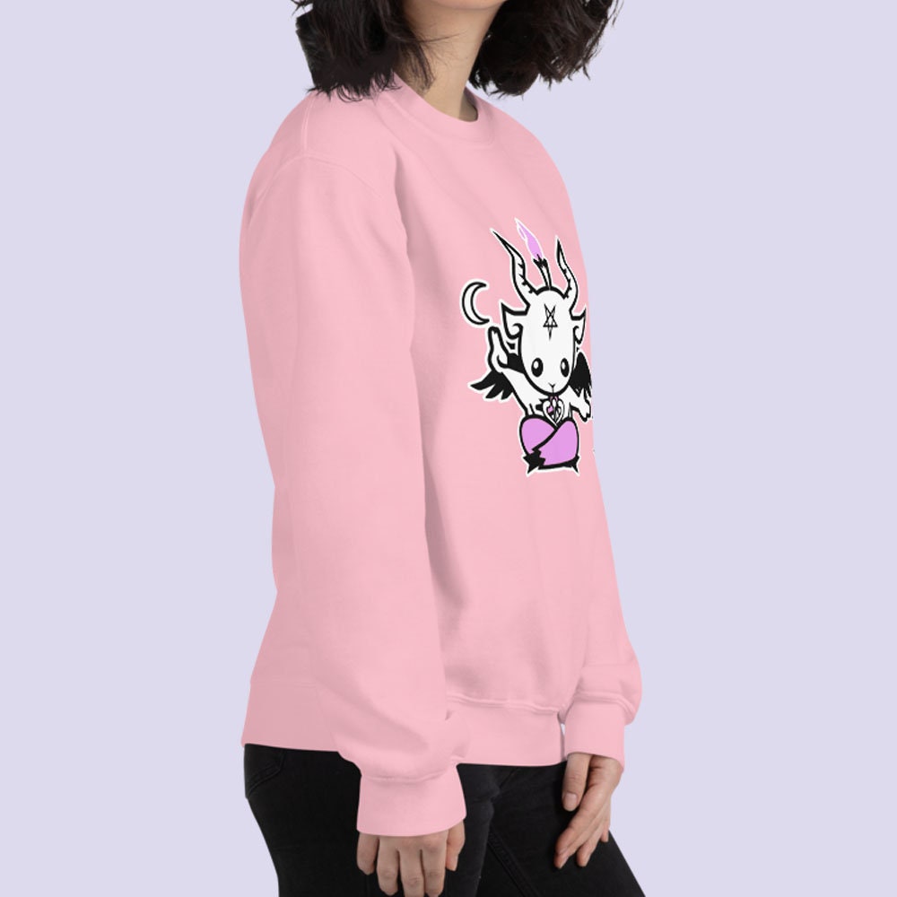 Pink Baby Baphomet Pastel Goth Sweater|gothic Sweater|emo Clothing ...