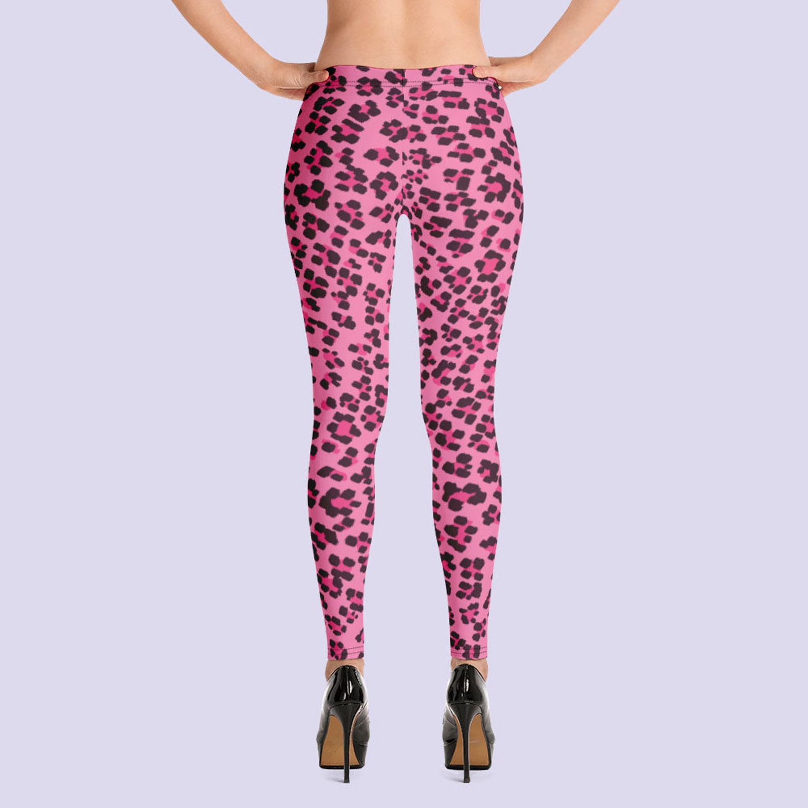 Leopard Leggings|animal Print Gothic Leggings|pastel Goth Leggings|pink ...