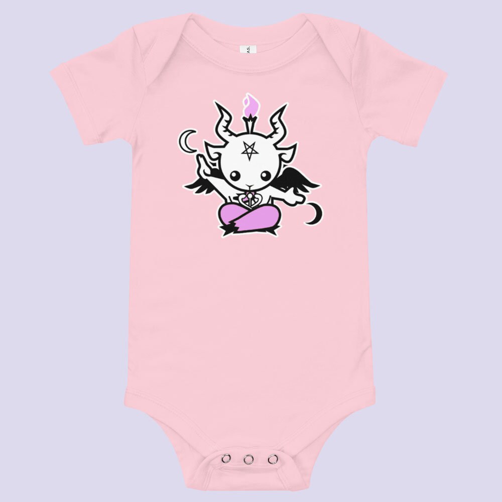 Baby Baphomet Gothic Bodysuit|baby Goth|goth Baby One Piece|gothic Baby ...