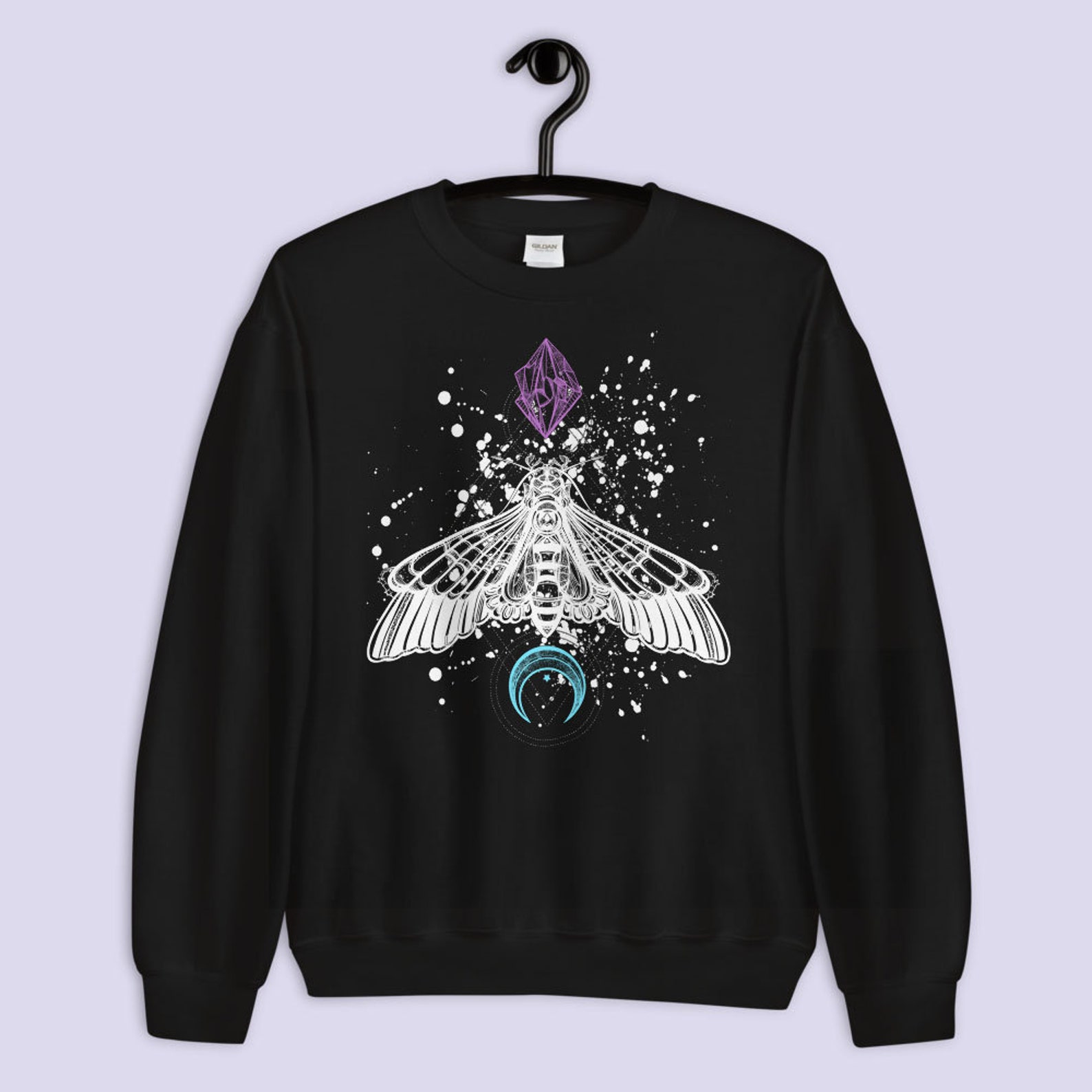 Moth Pastel Goth Sweatshirt|pastel Goth Sweater|gothic Witch Clothing ...