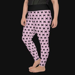 Pink Pastel Goth Leggings|plus Size Goth Leggings|goth Gym Clothes|emo ...