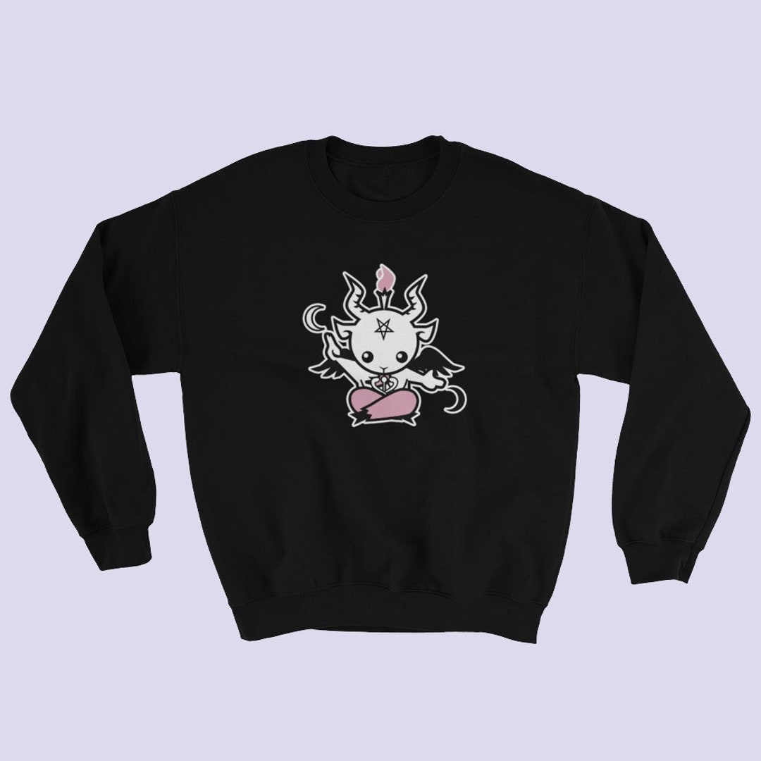 Pink Baby Baphomet Pastel Goth Sweater|gothic Sweater|emo Clothing ...