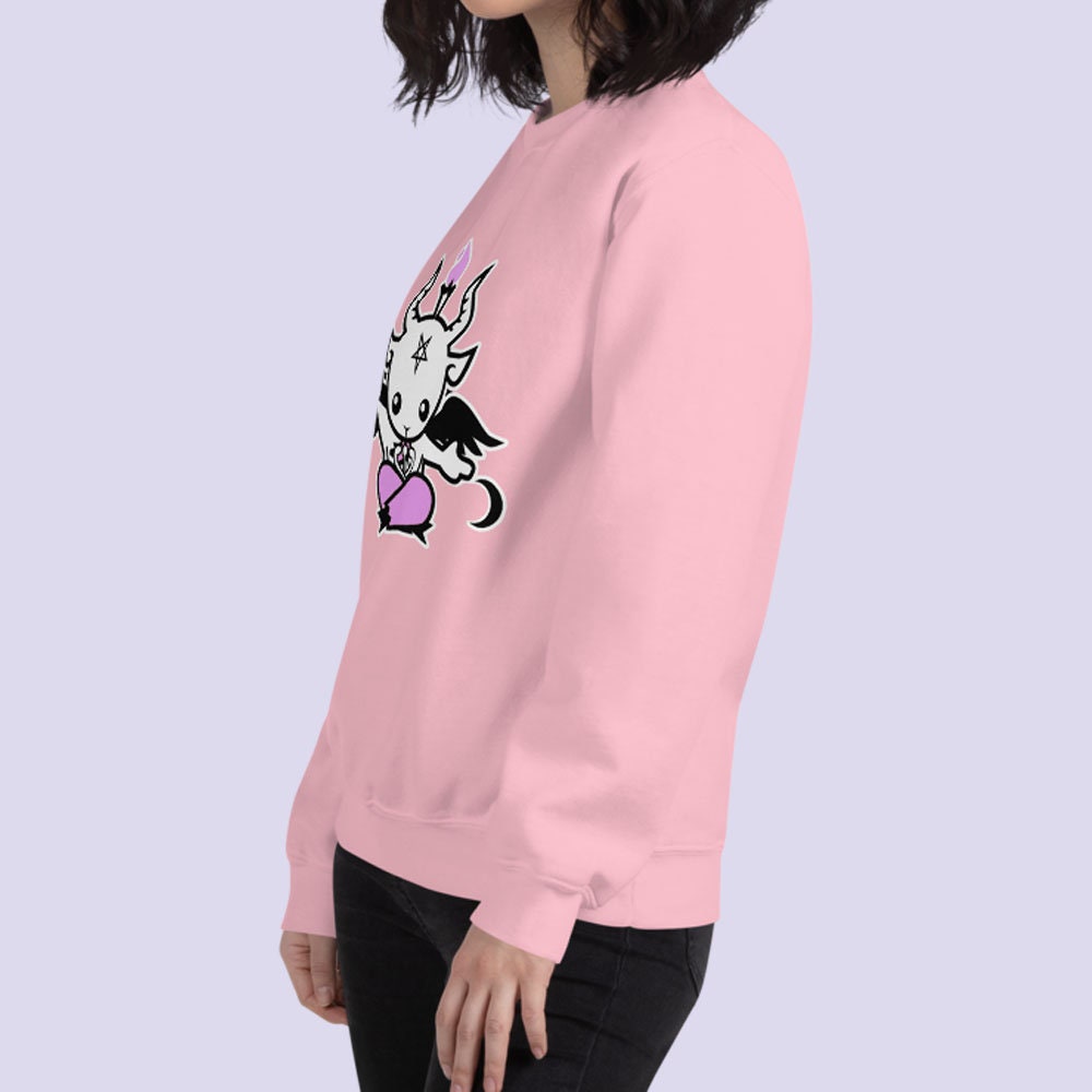 Pink Baby Baphomet Pastel Goth Sweater|gothic Sweater|emo Clothing ...