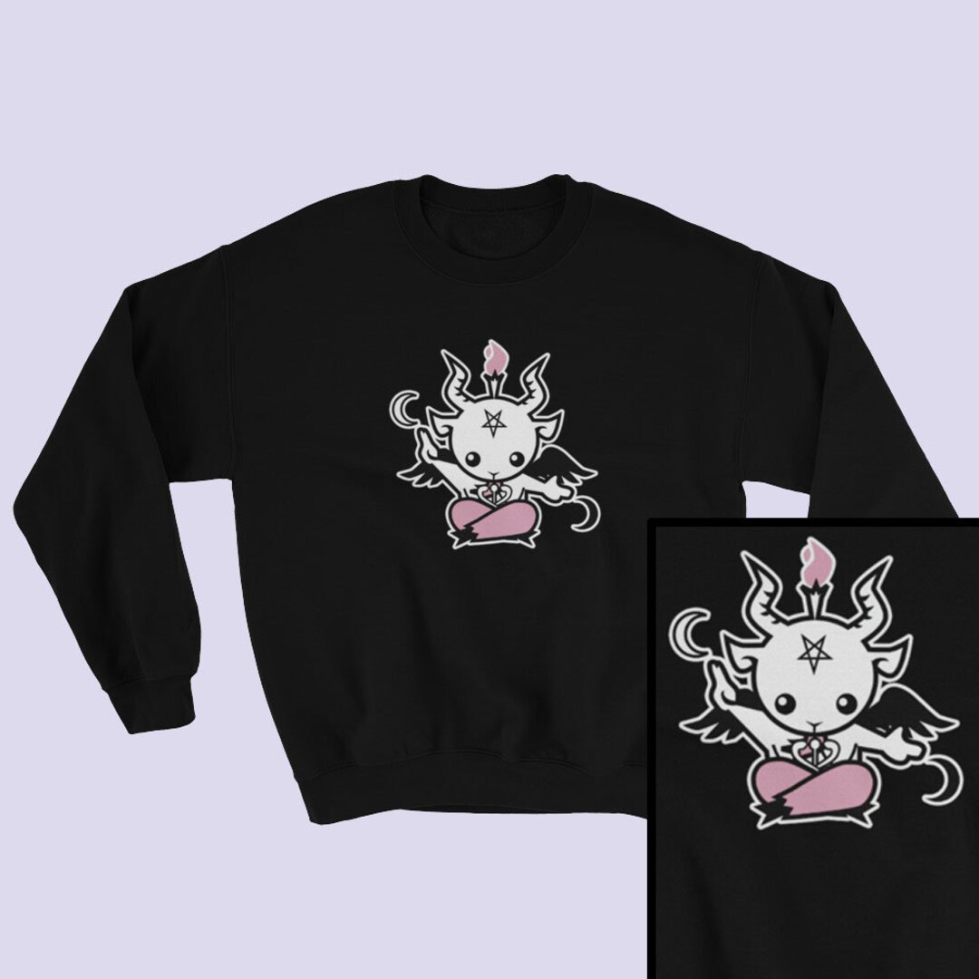 Black Baby Baphomet Pastel Goth Sweater|gothic Sweater|emo Clothing ...