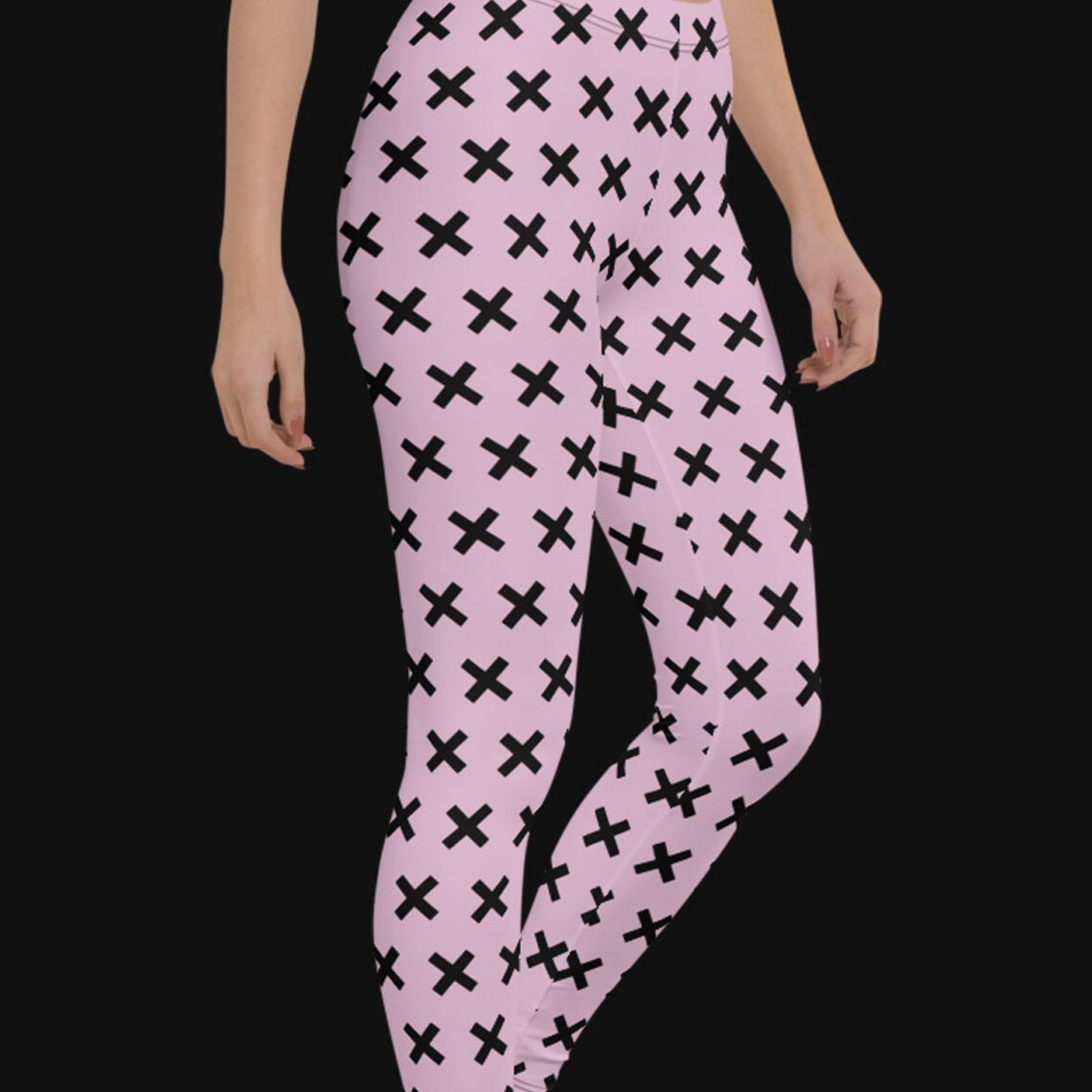 Pink Pastel Goth Leggingsplus Size Goth Leggingsgoth Gym | Etsy
