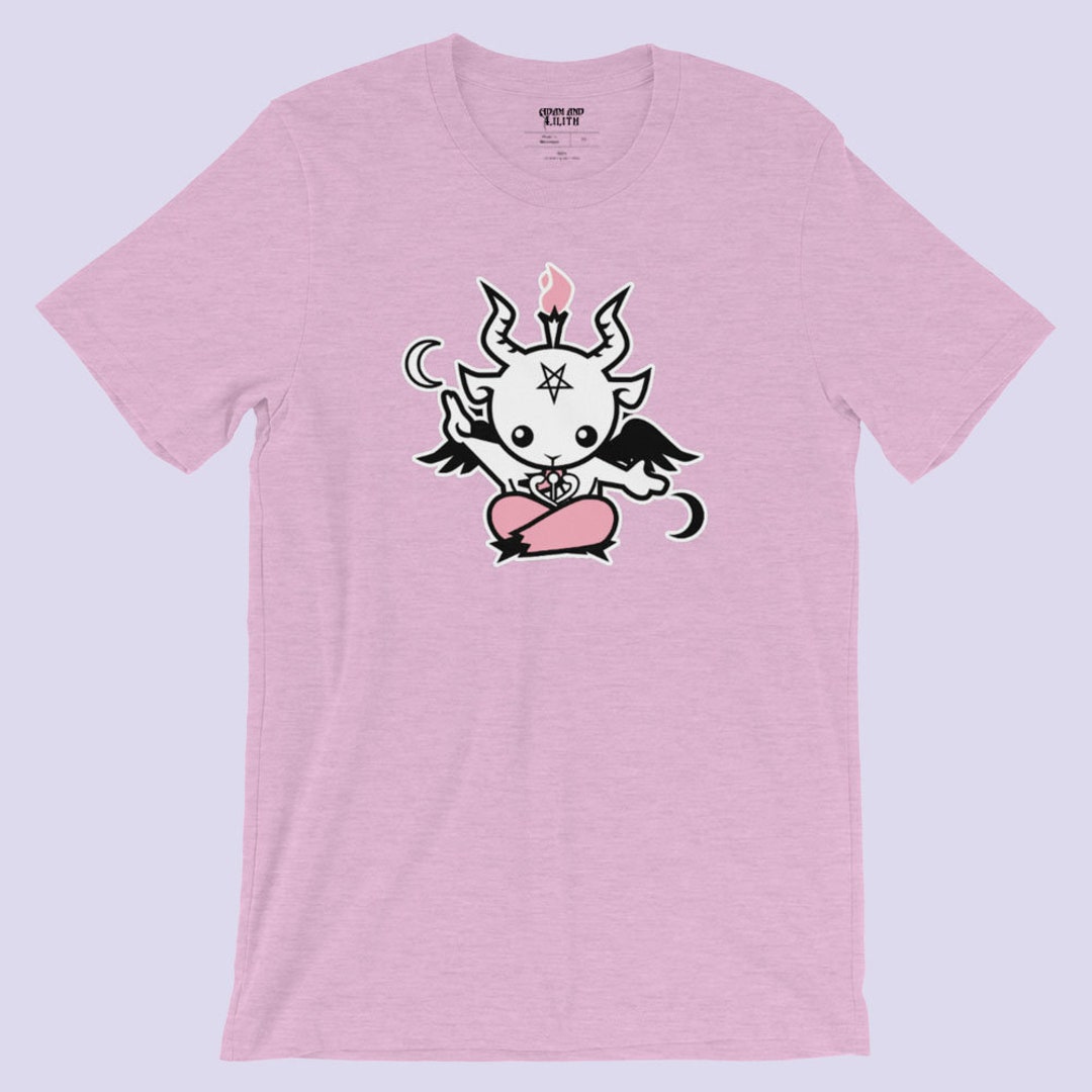 Purple Baby Baphomet T Shirt|pastel Goth Clothing|gothic T Shirt|plus ...