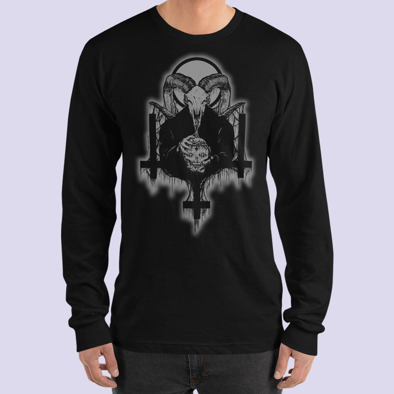 Inverted Cross Baphomet Shirtthrasher T Shirtgothic Clothing - Etsy