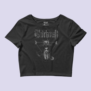 Witchcraft Black Crop Top Women|goth Crop Top|witch Clothing|gothic T ...