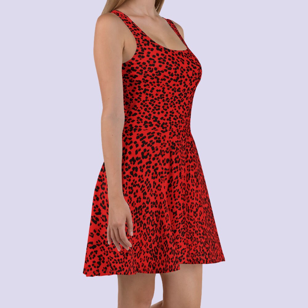 Red Leopard Print Dressrockabilly Dressplus Size - Etsy