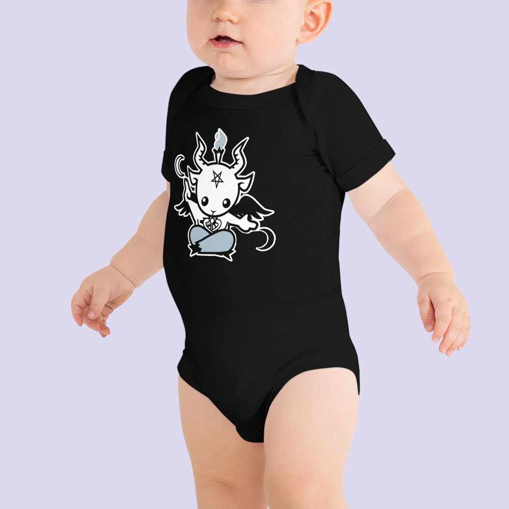 Baby Baphomet Gothic Bodysuit|baby Goth|goth Baby|gothic Baby Shower ...