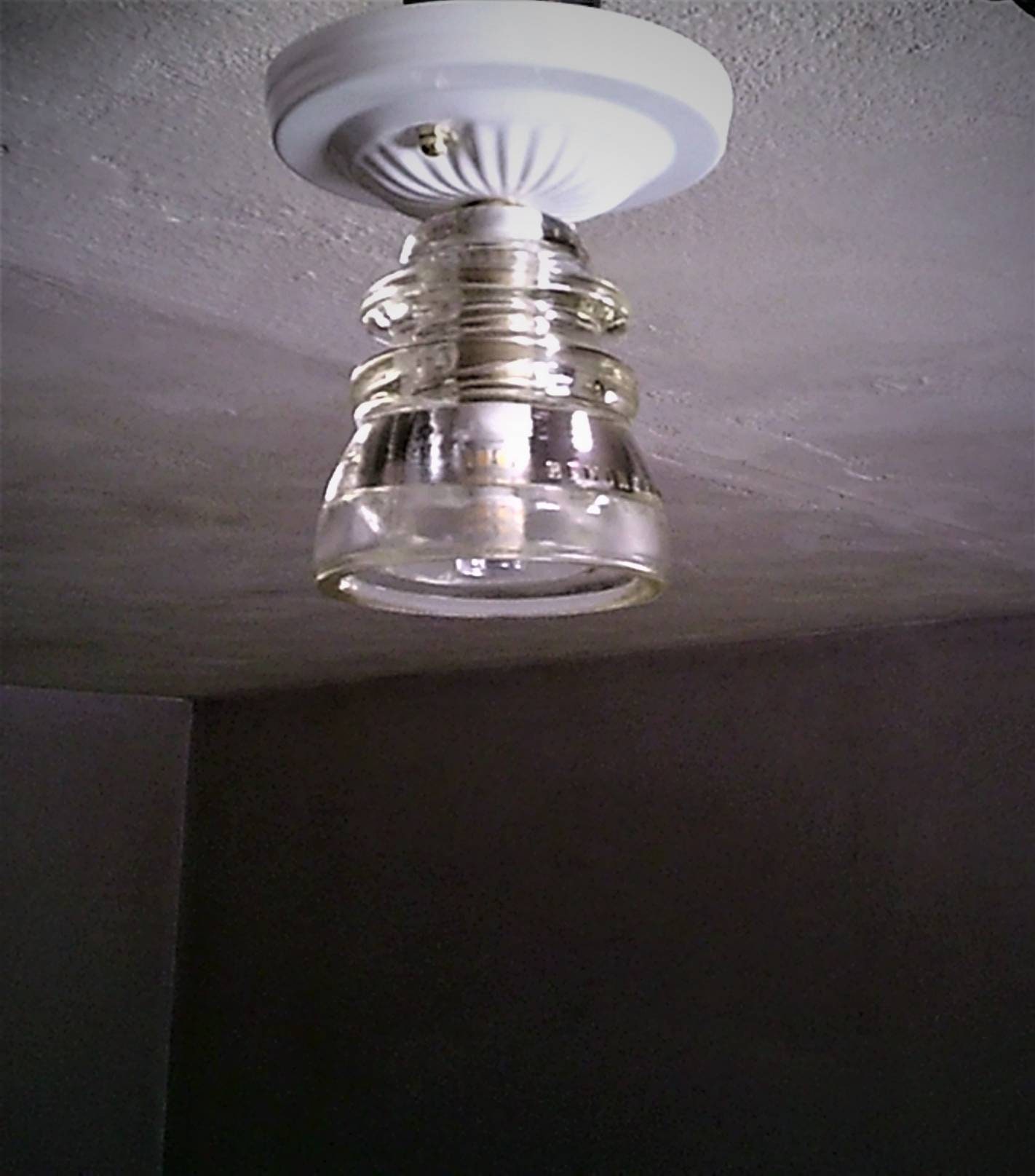 Glass Insulator Ceiling Light. LED Light Included 6W - Etsy