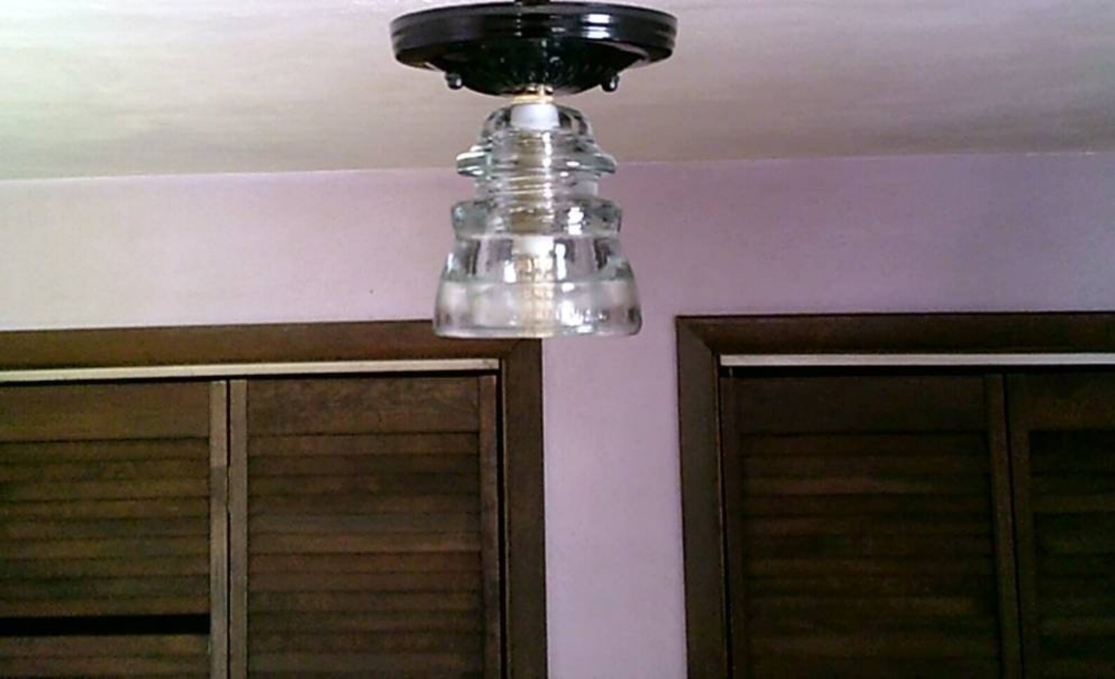 Ceiling Light Glass Insulator Lights. LED Light Included Lemeng E12 LED ...