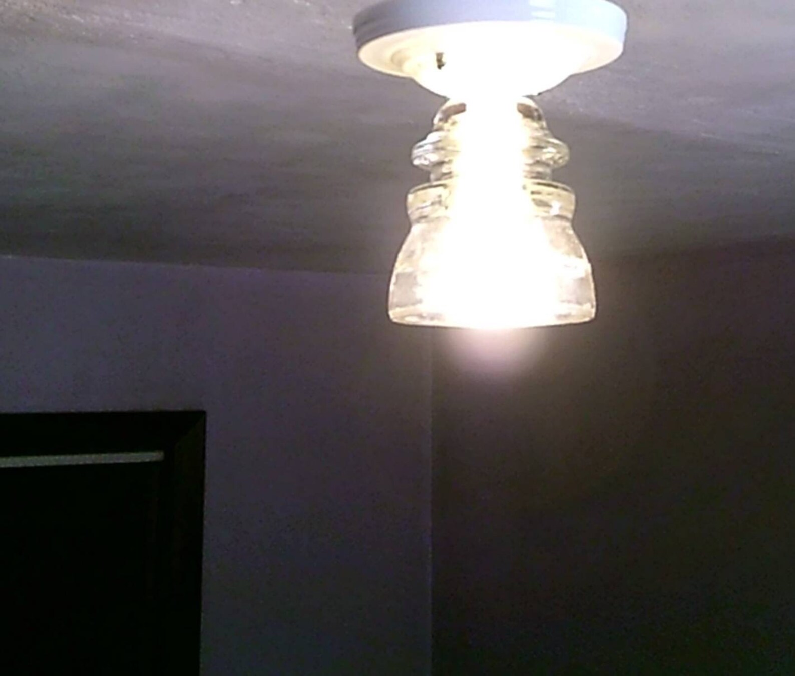 Glass Insulator Ceiling Light. LED Light Included 6W - Etsy