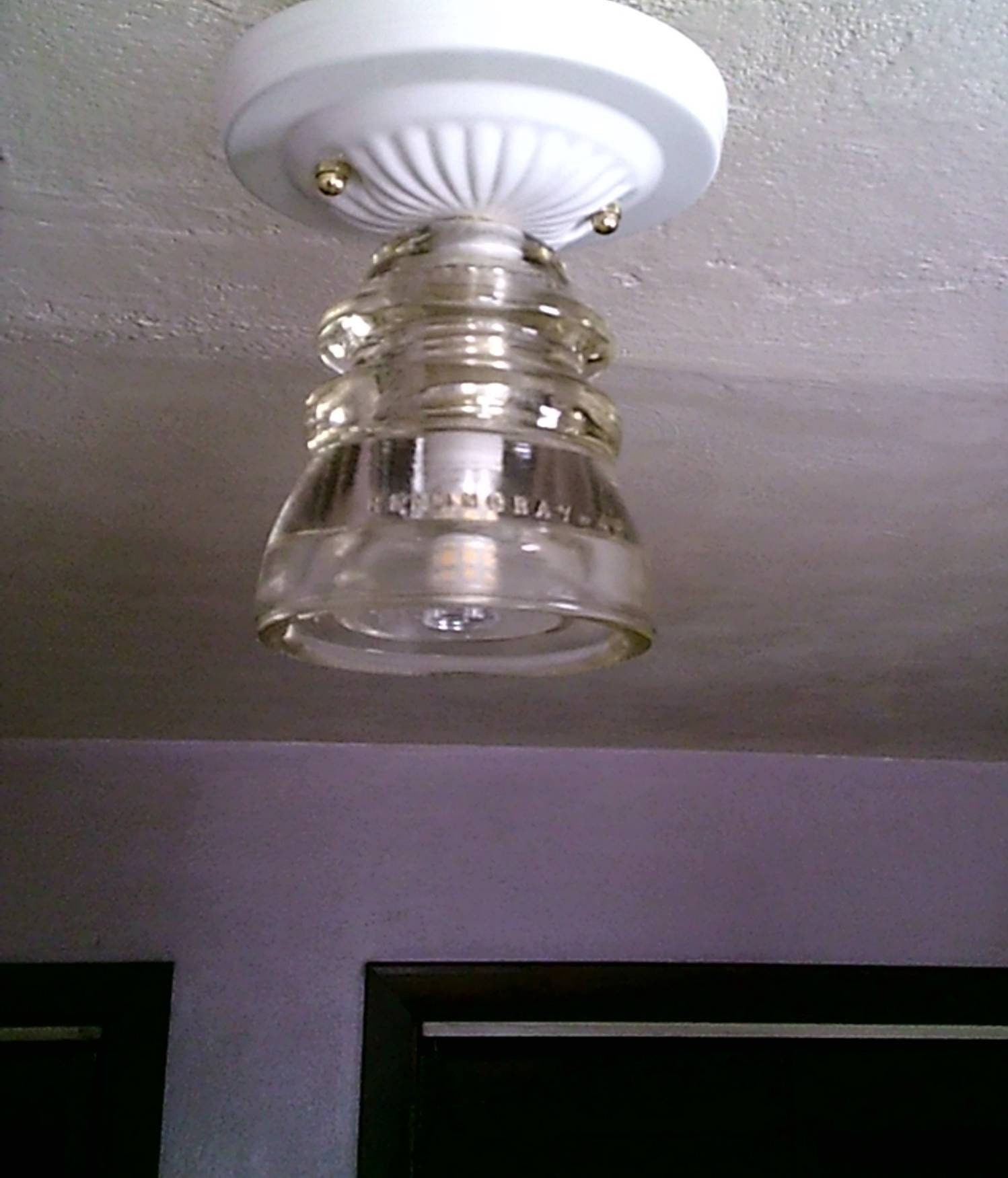 Glass Insulator Ceiling Light. LED Light Included 6W - Etsy