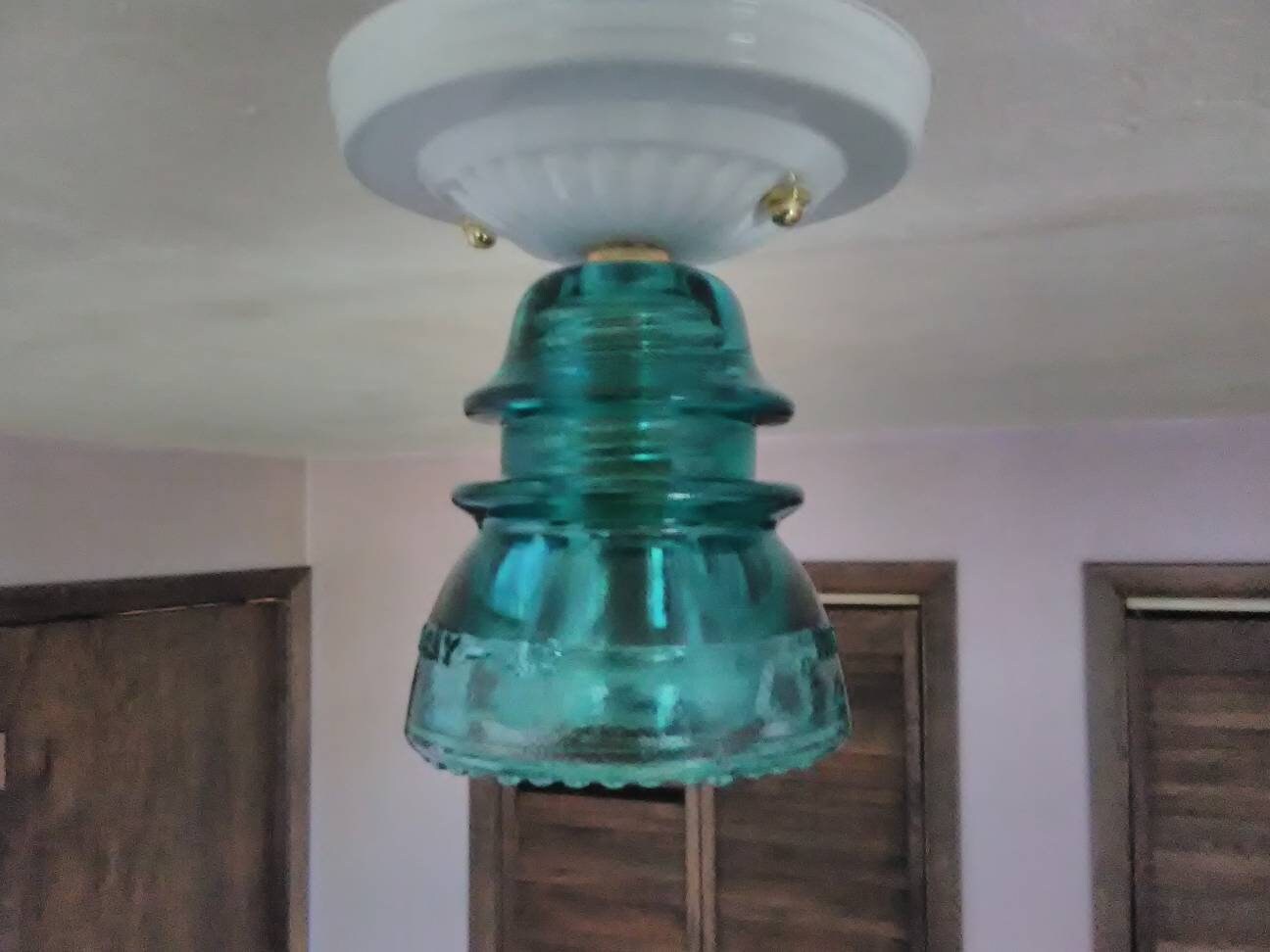 Glass Insulator Ceiling Light. LED Light Included 6W - Etsy