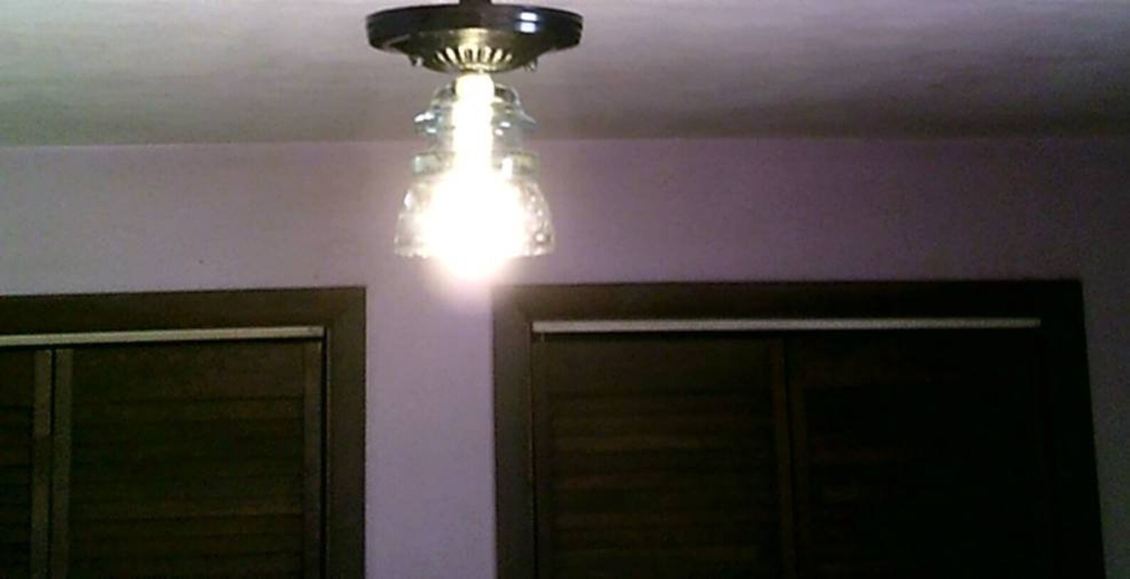 Ceiling Light Glass Insulator Lights. LED Light Included Lemeng E12 LED ...