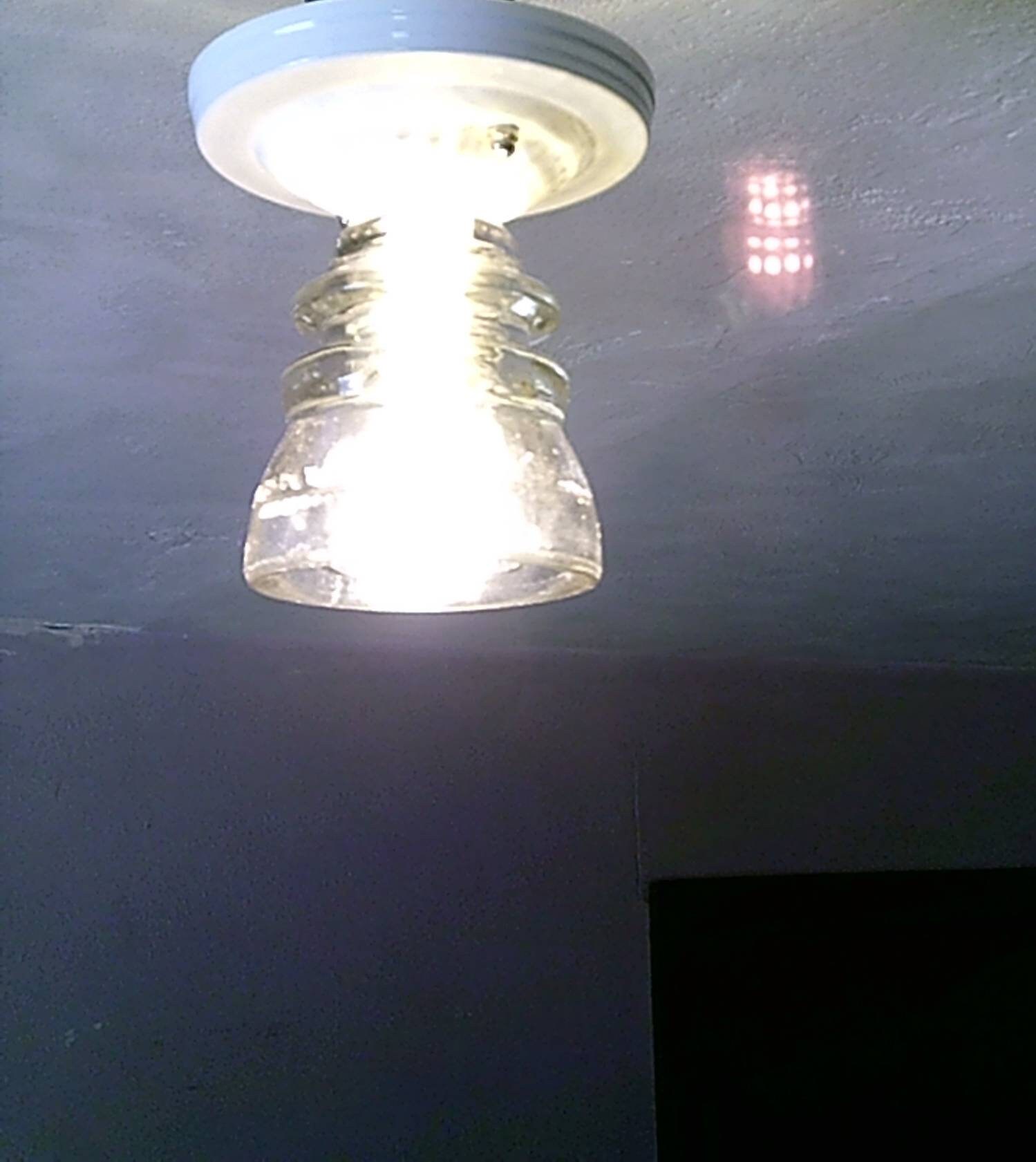 Glass Insulator Ceiling Light. LED Light Included 6W - Etsy