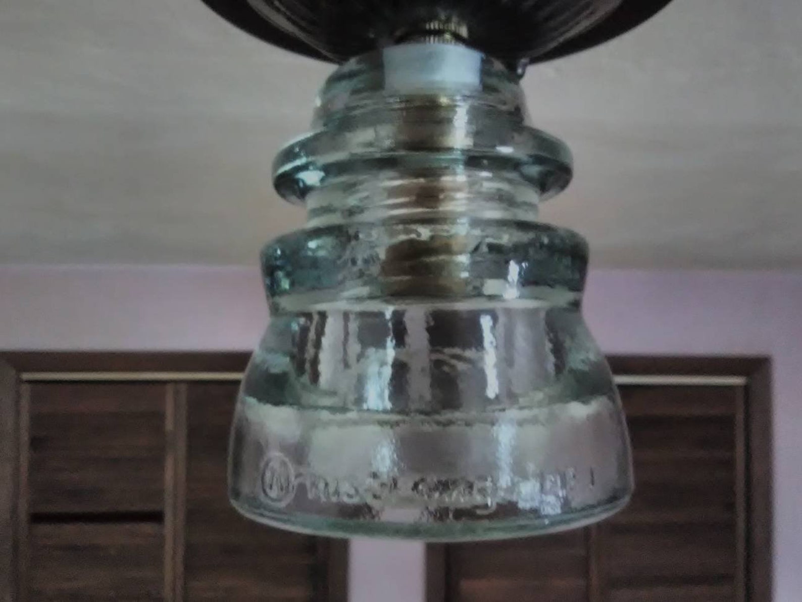 Ceiling Light Glass Insulator Lights. LED Light Included Lemeng E12 LED ...