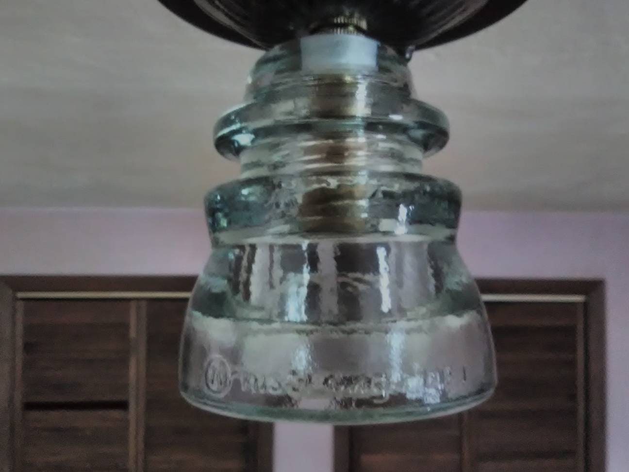 Ceiling Light Glass Insulator Lights. LED Light Included Lemeng E12 LED ...