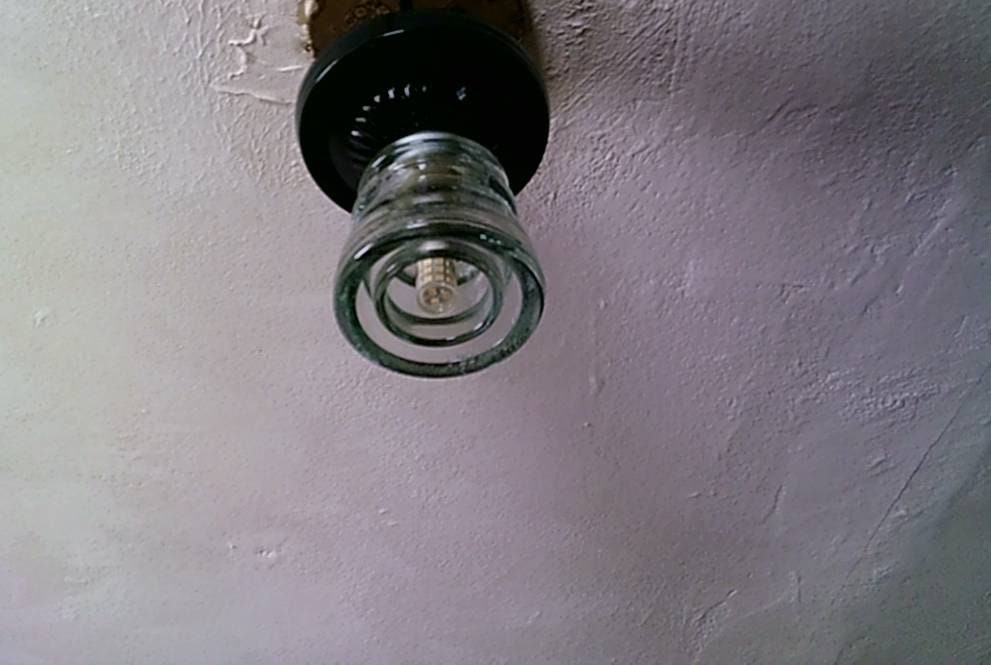 Ceiling Light Glass Insulator Lights. LED Light Included Lemeng E12 LED ...