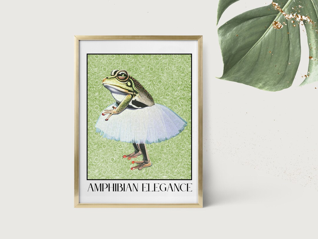 Vintage Ballerina Frog Instant Digital Download Wall Art - Etsy