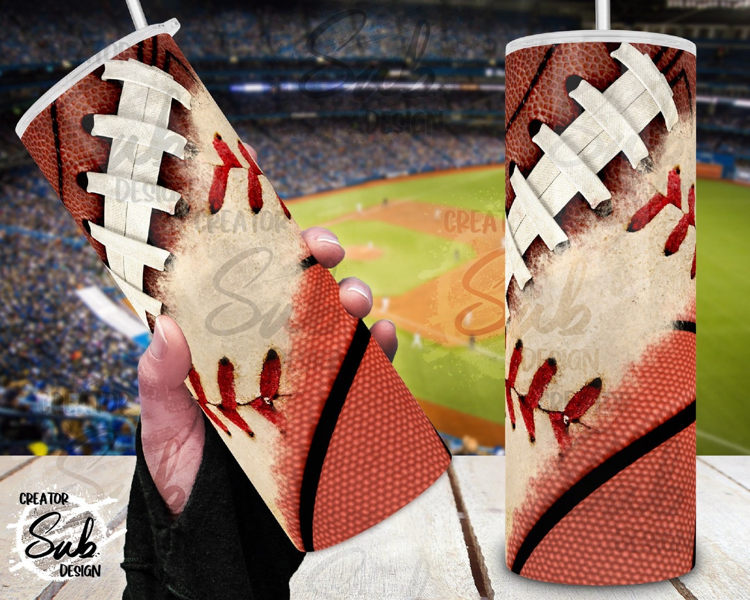 Football and Baseball Print Wrap, Basketball Mom Skinny Png Tumbler ...