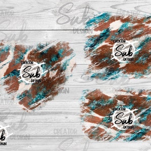 Png Background Design, Cow Hide Turquoise Stone Png Sublimation, Animal ...