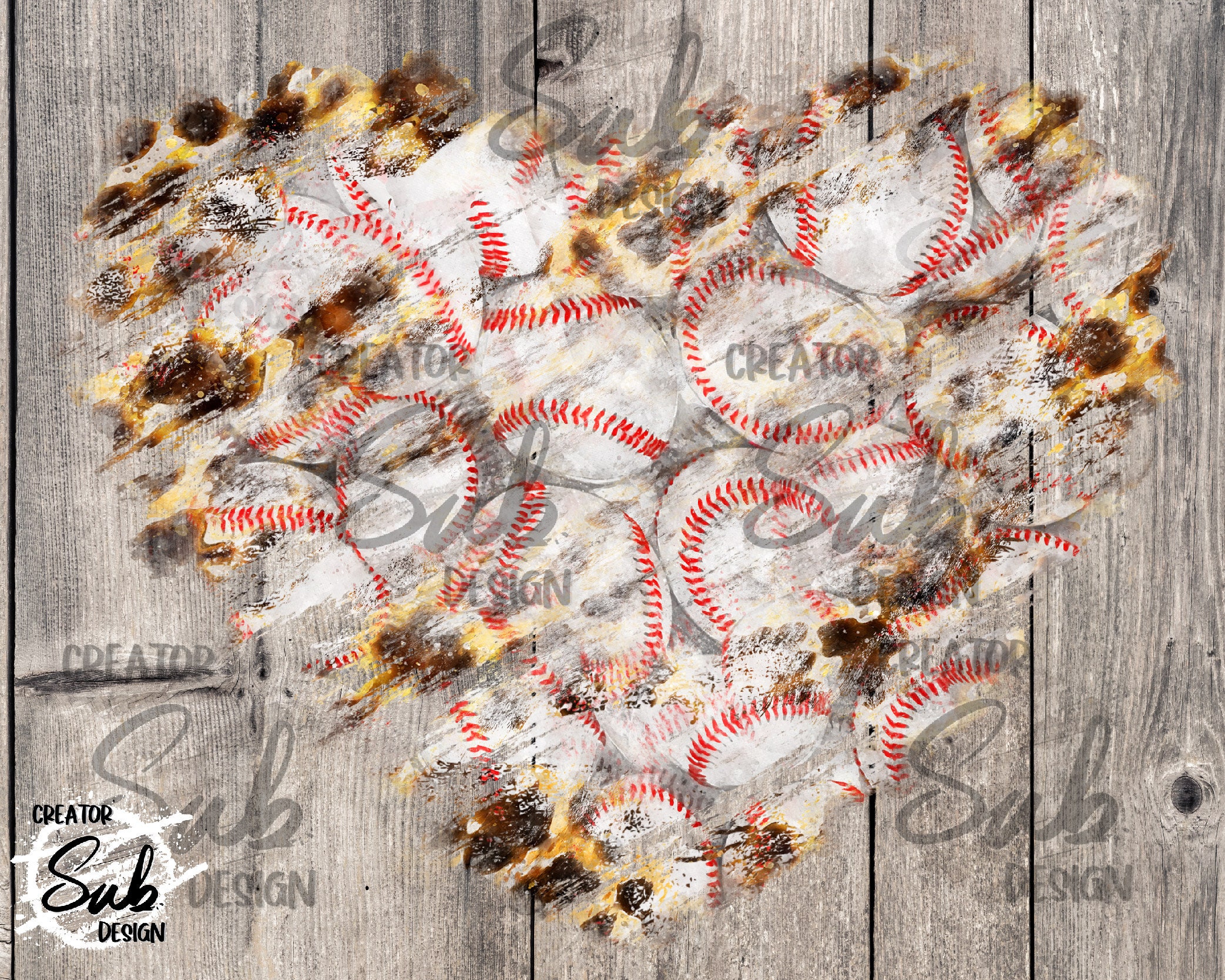 Baseball Cheetah PNG Shirt Print Template Distressed Leopard - Etsy