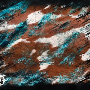 Png Background Design, Cow Hide Turquoise Stone Png Sublimation, Animal ...