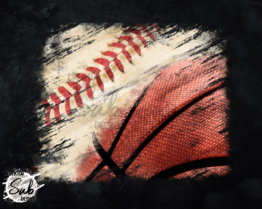 Baseball and Basketball Background PNG, Dirty Sport PNG Shirt Print ...