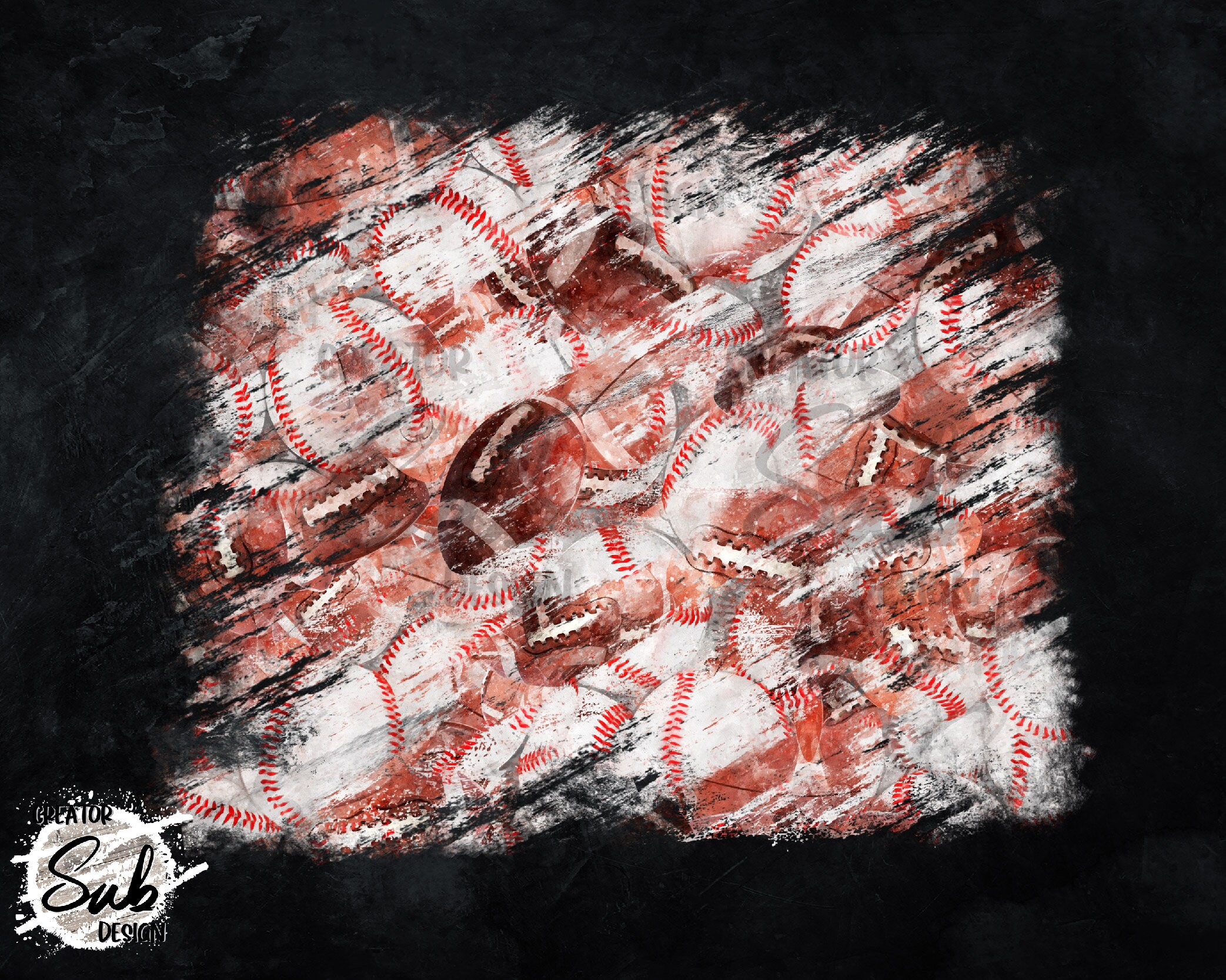 Baseball and Football Background Sport PNG Shirt Print | Etsy