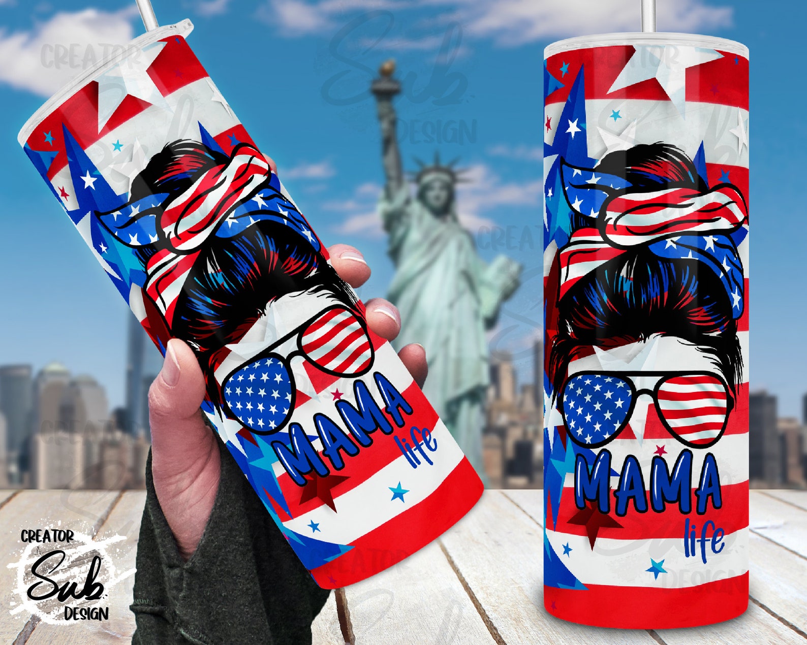 Mama life png American Flag mom png tumbler 4th of July | Etsy