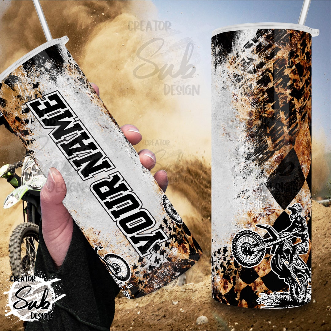 Dirt Bike Rider 20oz Tumbler, PNG Sublimation Design, Adventure ...