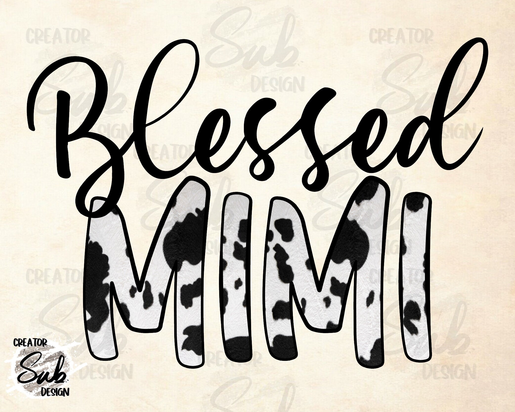 Blessed Mimi Png Cow Print Png Blessed Grandma Sublimation - Etsy