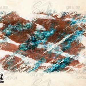 Png Background Design, Cow Hide Turquoise Stone Png Sublimation, Animal ...