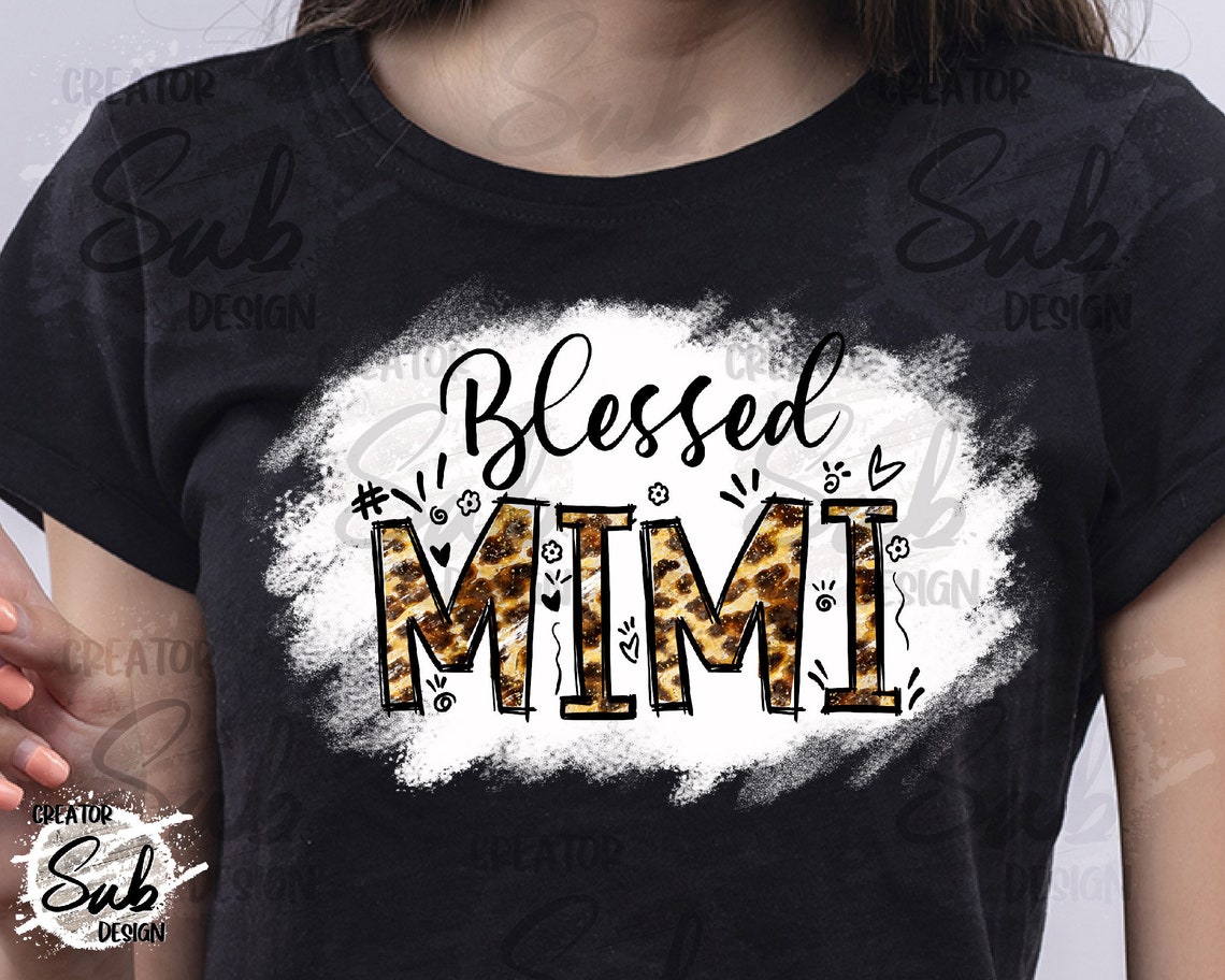 Blessed Cheetah Mimi PNG Print Leopard Blessed PNG Grandma - Etsy