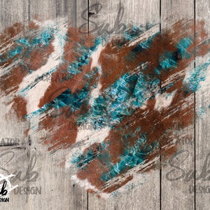 Png Background Design, Cow Hide Turquoise Stone Png Sublimation, Animal ...