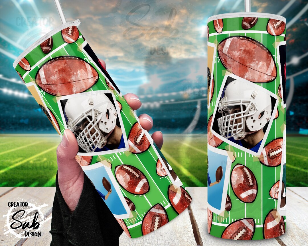 Photo Frame Football Png Wrap, Sport Tumbler Print, Football Player ...